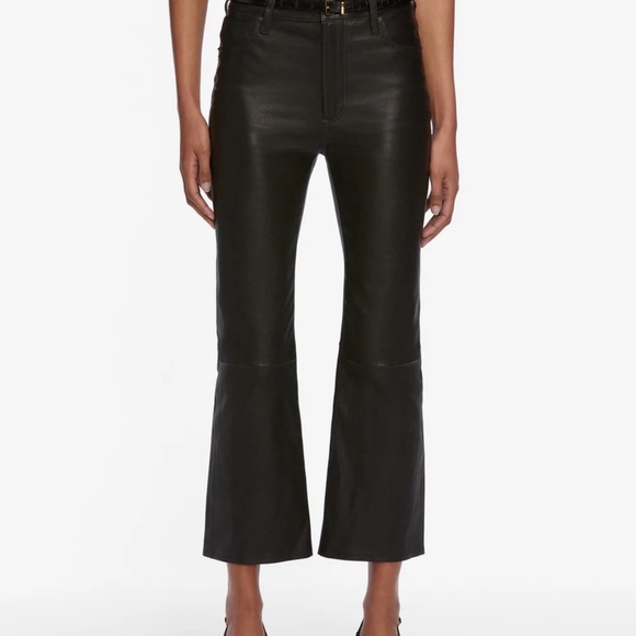 Frame Denim | Pants & Jumpsuits | Frame The Le Crop Mini Boot Leather ...
